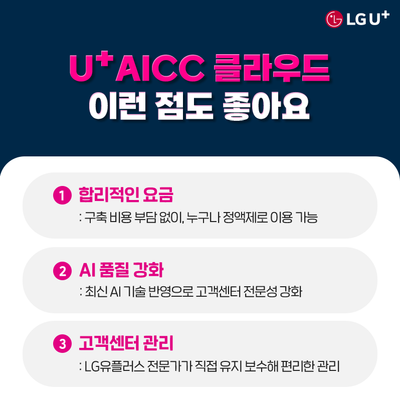 유플러스 월정액 AI 고객센터 추천, 유플러스 AICC 클라우드